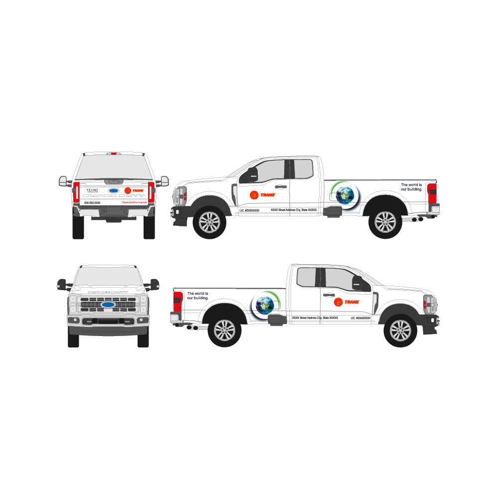 Trane, Ford, F250, SuperCab, 8ft Box, 2024, Spot Kit – Distyll