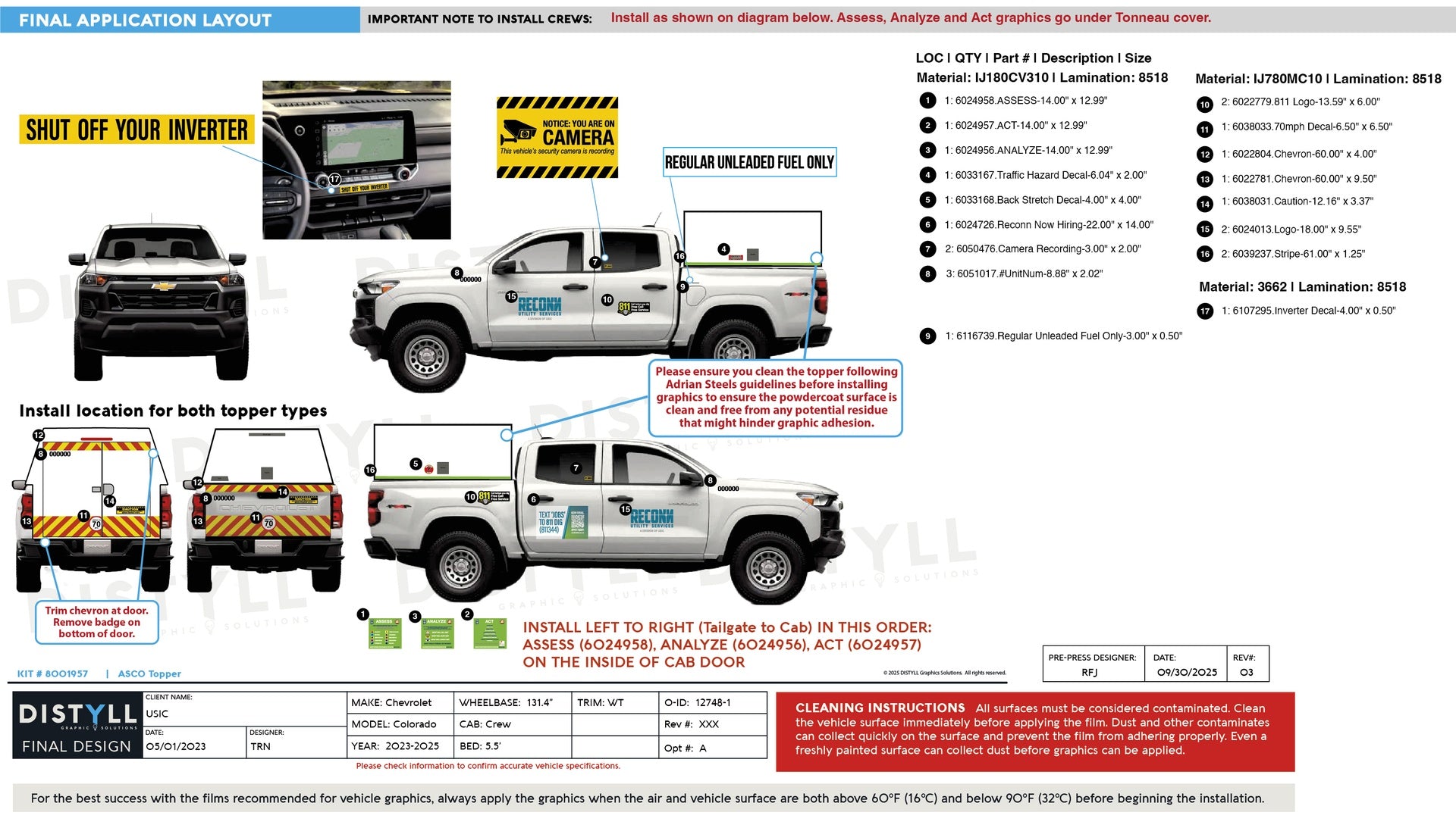 USIC, Reconn, Chevrolet Colorado, WB 131_4, Crew Cab, 5ft 5 in Bed, 20 ...